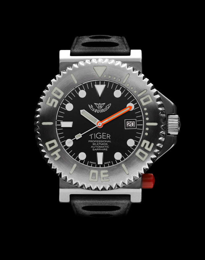 Squale Tiger Dive Watch - Black | Australia Authorized Dealer - Monsoonal