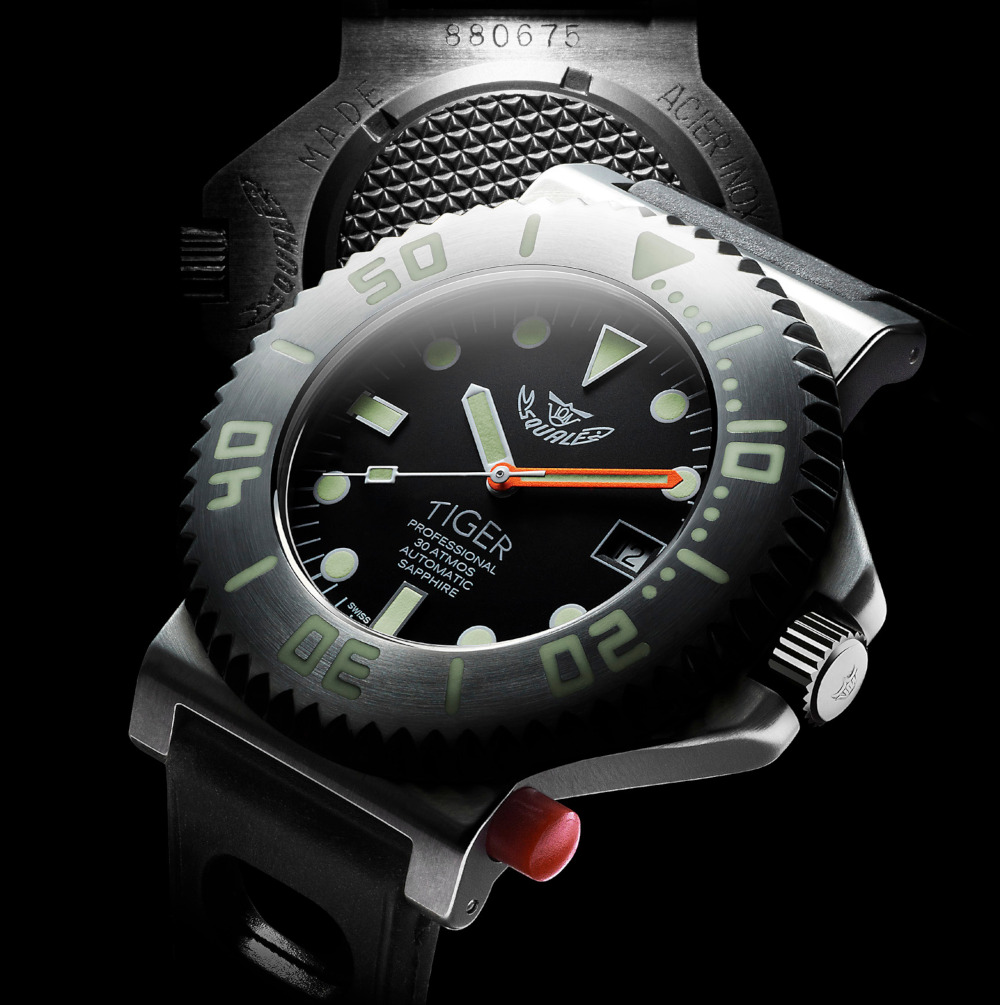 Squale Tiger Dive Watch - Black | Australia Authorized Dealer - Monsoonal