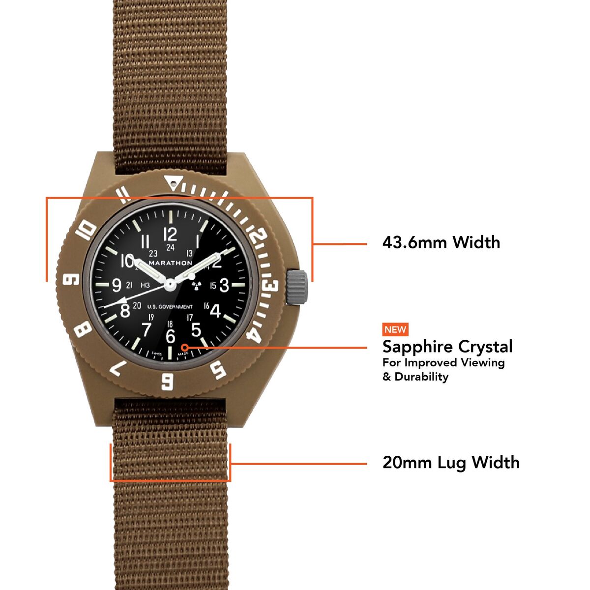 Marathon Pilot Navigator Watch - Desert Tan | Australia Authorized ...
