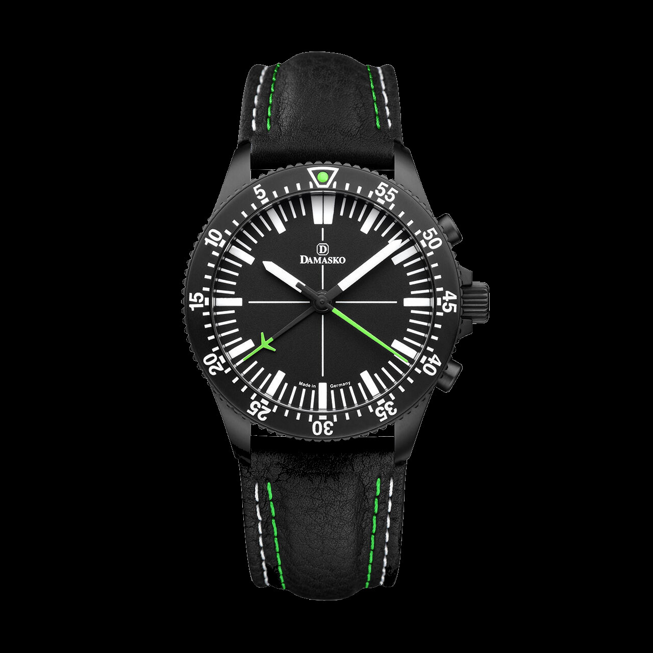 Damasko DC80 Green Black Chronograph Pilot Watch | Australia Authorized ...